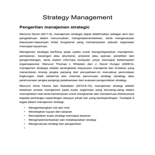 SM, ari prayogo, Hapzi Ali, overview strategic management process ...