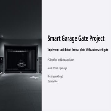 Smart garage gate & automatic detect car license plate | PPTX