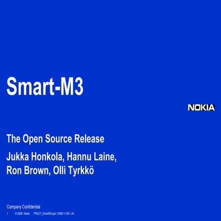 SOFIA - Smart M3. NOKIA | PPT