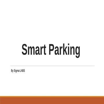 Smart parking | PPT