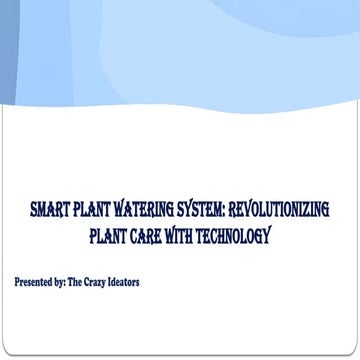 Smart Watering Solutions for Your Garden | PDF