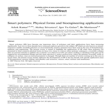 Smart polymers | PDF