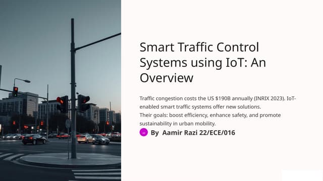 Smart Traffic Management System presentation | PPTX