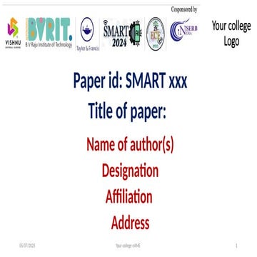 SMART 2024 PPT.pptx smart 2024 confernece reference | PPTX