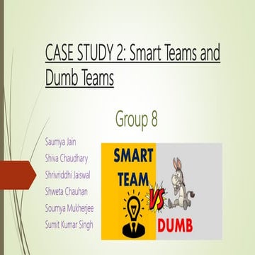 Smart Teams and Dumb Teams | PPTX