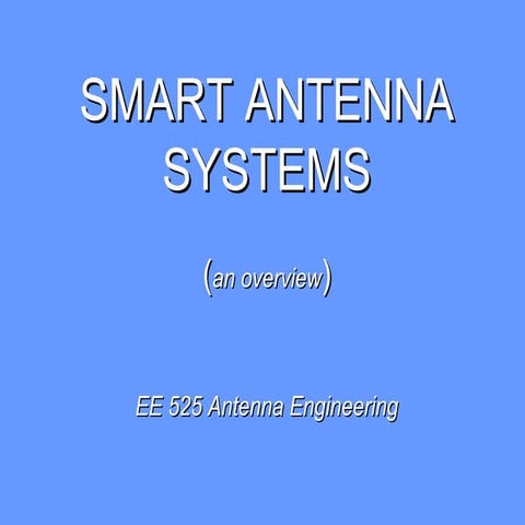 Smart antennas | PPT