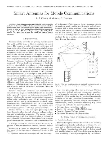 Smart antenna for_mobile_communication | PPTX | Telecommunications ...