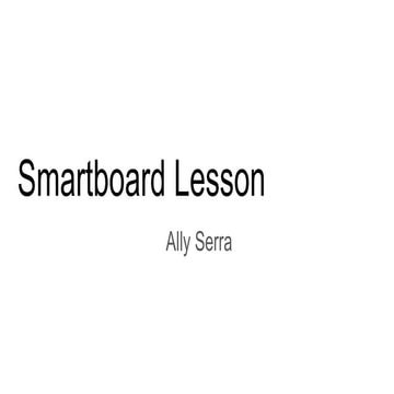 Smartboard lesson | PPT