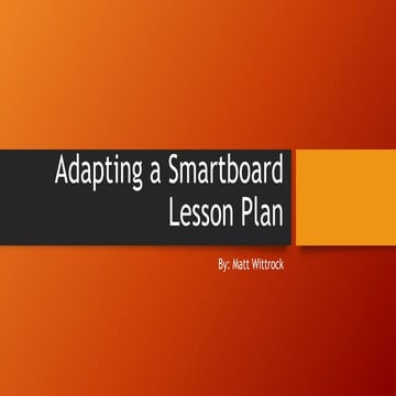 Smartboard Lesson Plan | PPTX | Board Games and Puzzles | Games and Puzzles