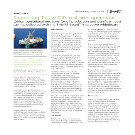SMART Case Study - Tullow Oil | PDF