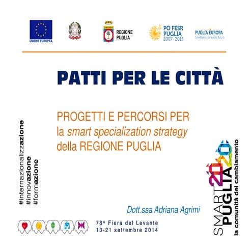 Smartcities&communities: Patti per le città nella Regione Puglia | PDF