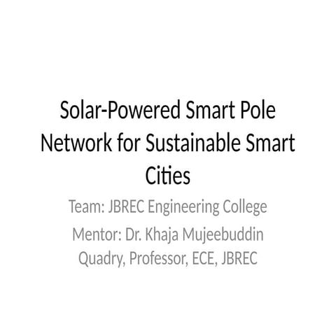 Smart cities using internet of things project | PPTX