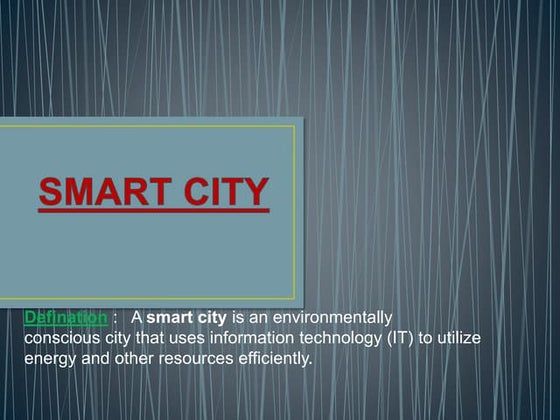 PPT on SMART city | PPTX
