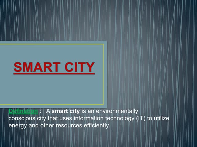 PPT on SMART city | PPTX