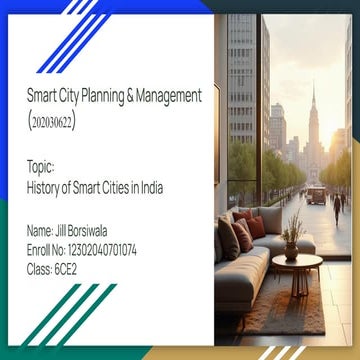 PPT on SMART city | PPTX