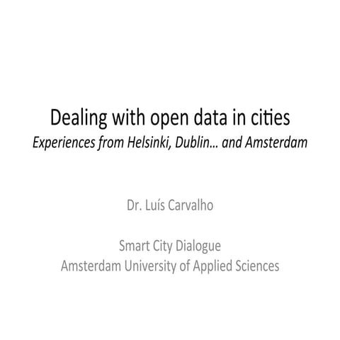 Open Innovation Mechanisms for Smart Cities Laura Castellucci | PDF
