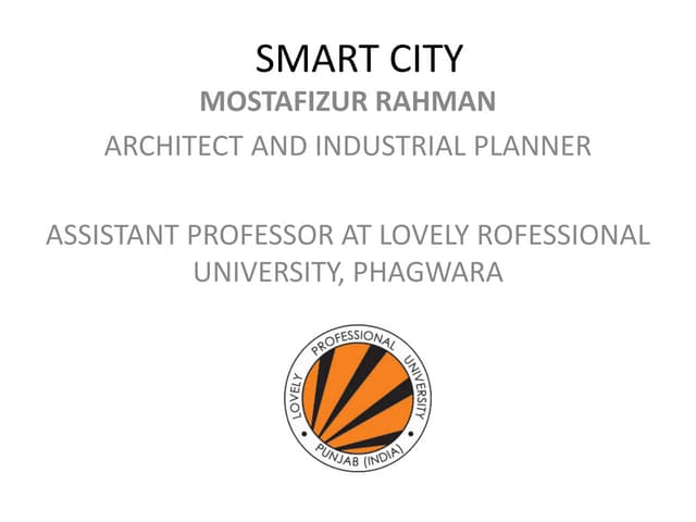 PPT on SMART city | PPTX