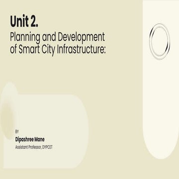 SMART CITY UNIT and Planning and Development of Smart City ...
