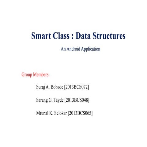 Smart class presentation | PPT
