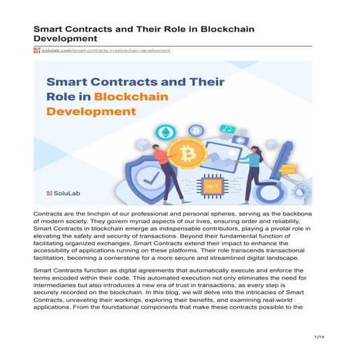Smart Contracts and Their Role in Blockchain Development.pdf