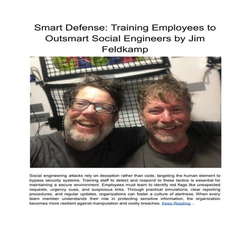 Smart Defense_ Training Employees to Outsmart Social Engineers by Jim ...