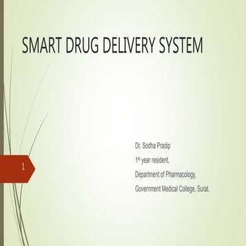 Smart drug delivery system | PPTX