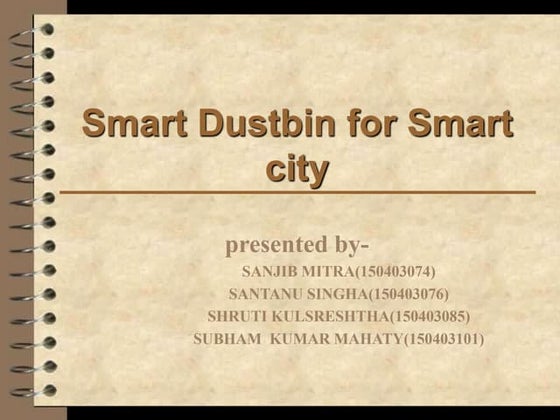 Smart waste management system | PPT