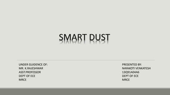 Smart dust | PPT
