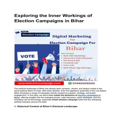 Exploring the Inner Workings of Election Campaigns in Bihar | PDF