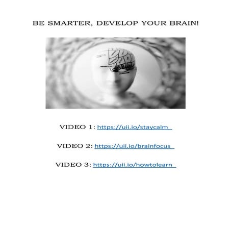Be Smarter, Develop Your Brain! | PDF
