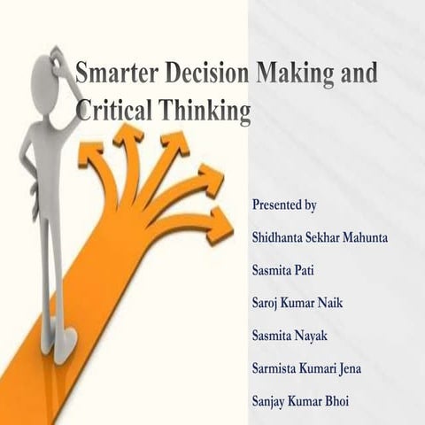 Smarter decision making and critical thinking (2) | PPTX