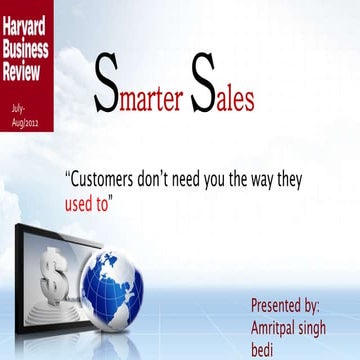 The Secret to Smarter Sales- HBR article | PPTX | Sales | Business
