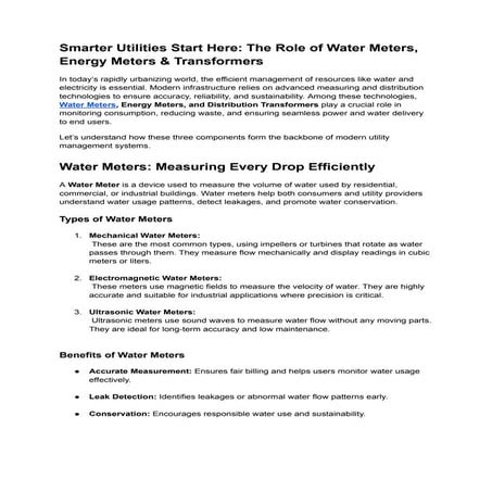 Smarter Utilities Start Here_ The Role of Water Meters, Energy Meters ...