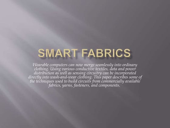smart-fabrics-ppt-1709020958mfnrnrjrjjrrnjr | PPT
