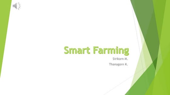 Smart agriculture system | PPTX | Agriculture | Industries