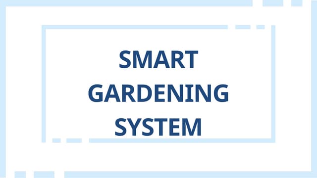 Smart garden | PPTX