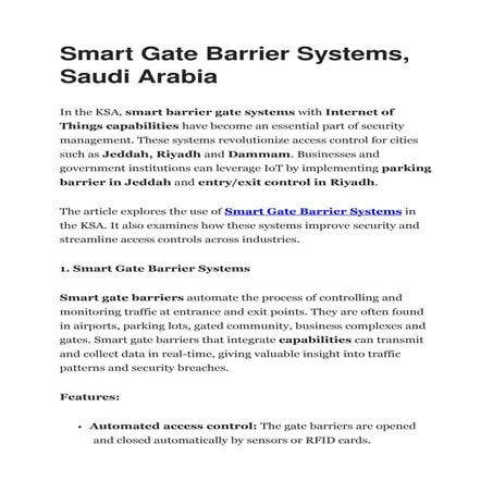 Smart Gate Barrier Systems — Saudi Arabia.docx