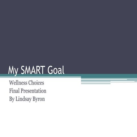 Smart goal final presentation | PPTX | Fitness and Exercise | Healthy ...