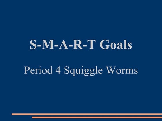 Setting SMART Goals and Objectives | PPT