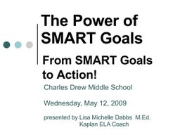Setting smart goals | PPT
