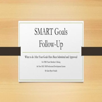 SMART Goals Follow-Up | PPTX
