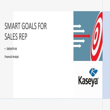 SMART GOALS FOR SALES REP.pptx | Resume Writing and Advice | Job Search