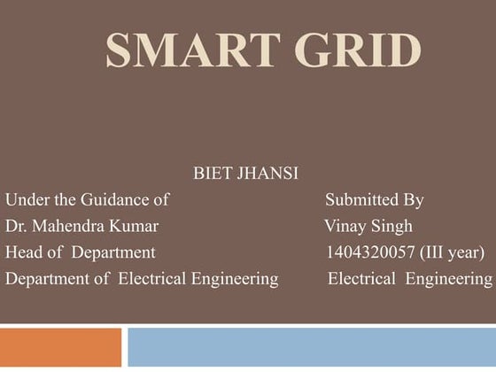 Smart grid presentation | PPTX