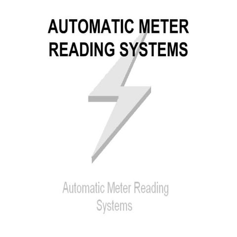 Automatic Meter Reading Systems Ppt Computer Networking Computing