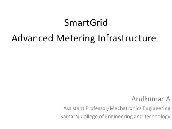 Advanced Metering Infrastructure Ami Ppt