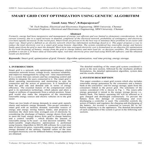 Smart Grid Cost Optimization Using Genetic Algorithm Pdf