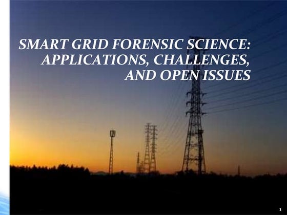 Smart grid presentation | PPTX