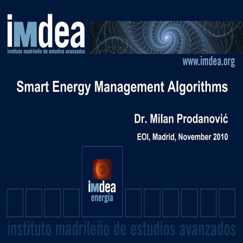 Smart Energy Management Algorithms | PDF