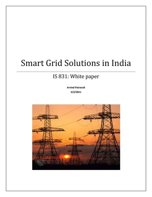 Smart grid presentation | PPTX
