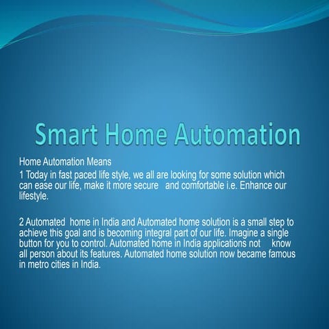 Automated home in india | Smart homes | Automated home solution | Wifi ...